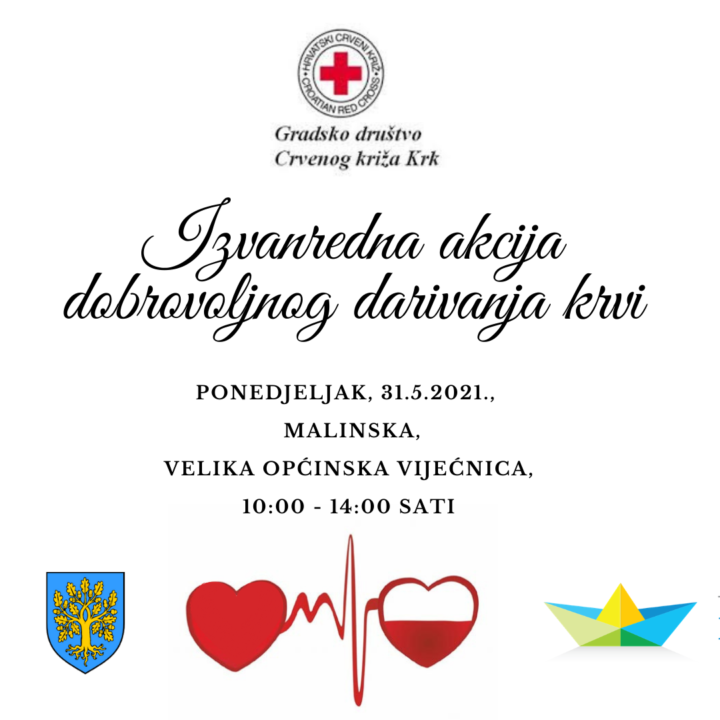 Izvanredna akcija dobrovoljnog darivanja krvi - TZO Malinska-Dubašnica